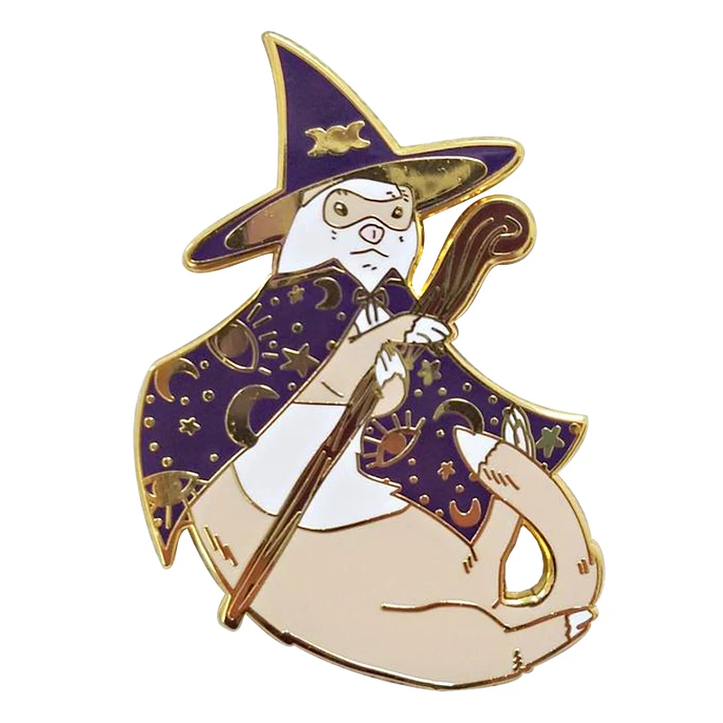 Wizard Ferret Hard Enamel Pin - coolgiftpoint