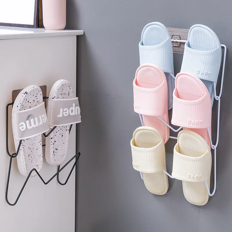 Shoes Rack Shoe Racks Storage Organizer Wall Mount Slippers Hanging ...