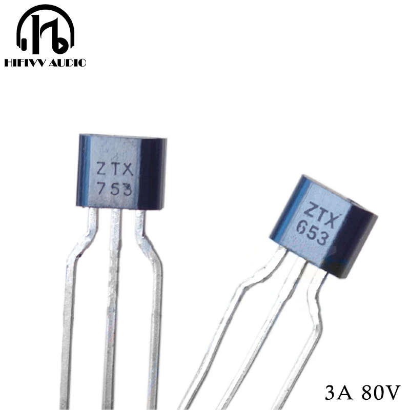 ZTX653 ZTX753 ZTX653/753 3A 1W 80V IC 트라이오드 하이파이 오디오 앰프 프리 앰프, 많은 ...