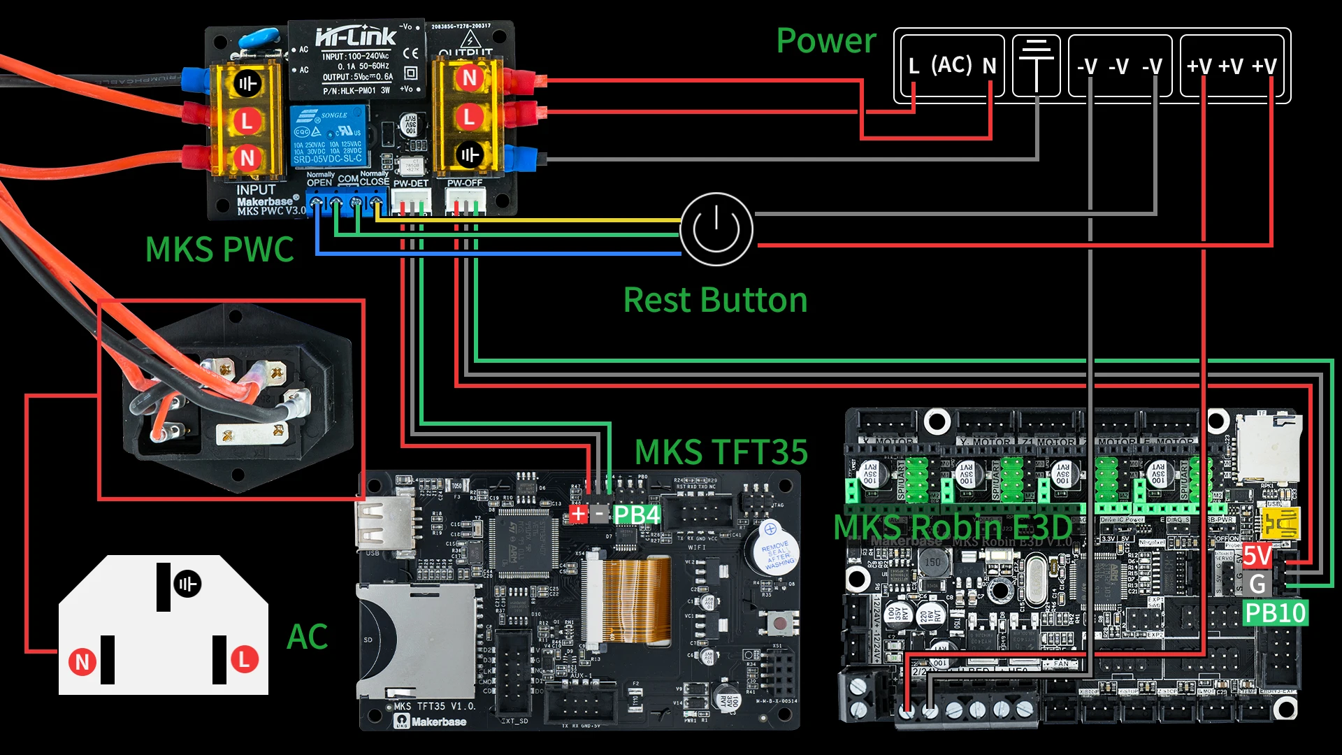 Makerbase MKS PWC Power Monitoring auto power off Continued to Play