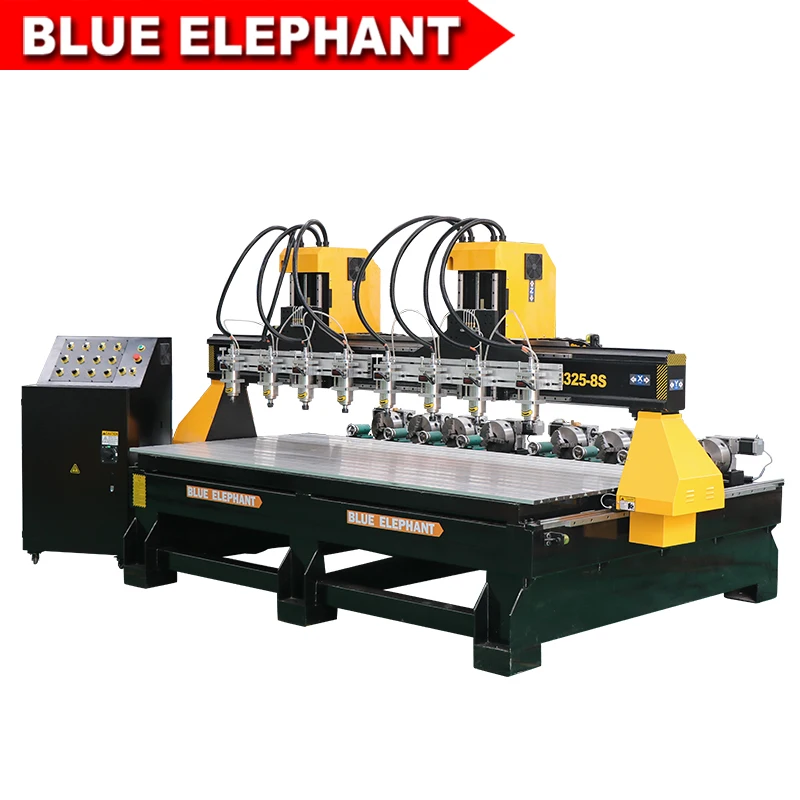 1325 8 spindle cnc router wood furniture cutting machine with two head ...