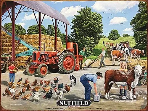 Tractor Nuffield Universal Funny Plaques Poster For Garage Room Home ...