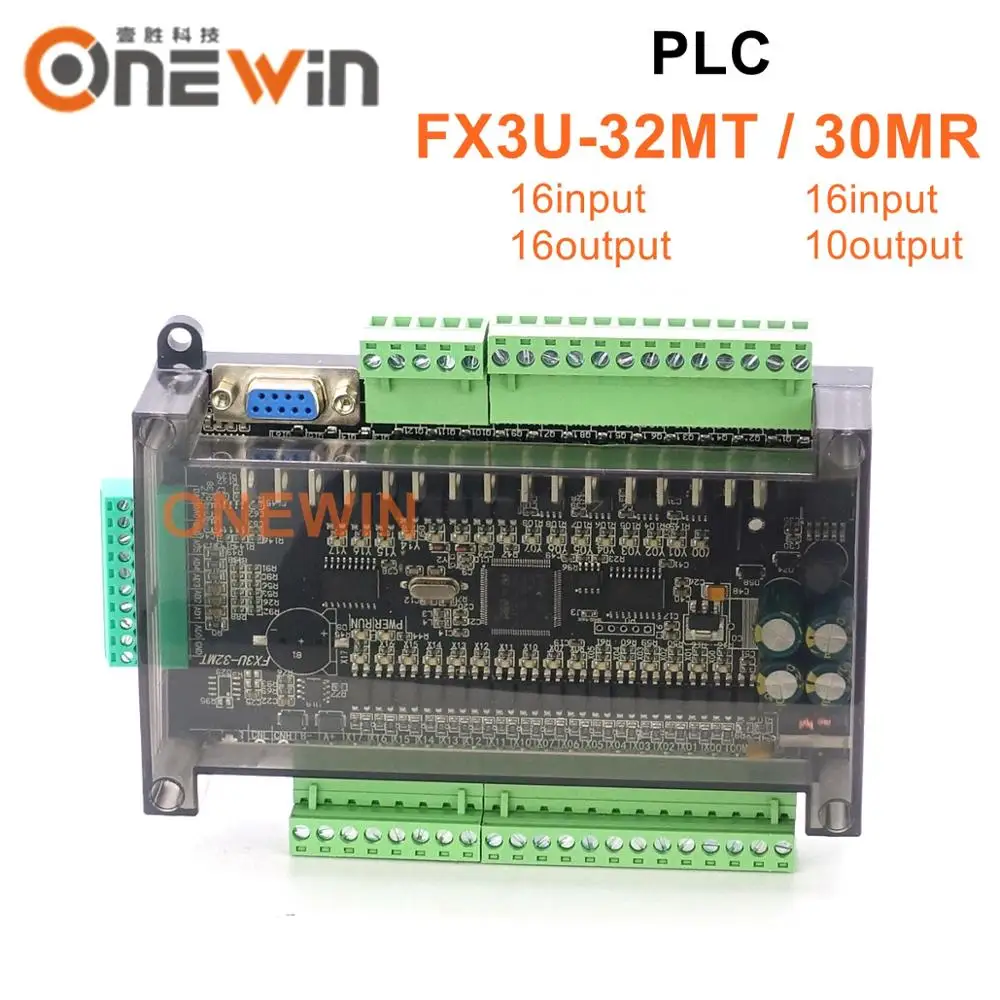 Fx3u-32mt Fx3u-30mr Plc Industrial Control Board 6ad 2da Relay Output ...