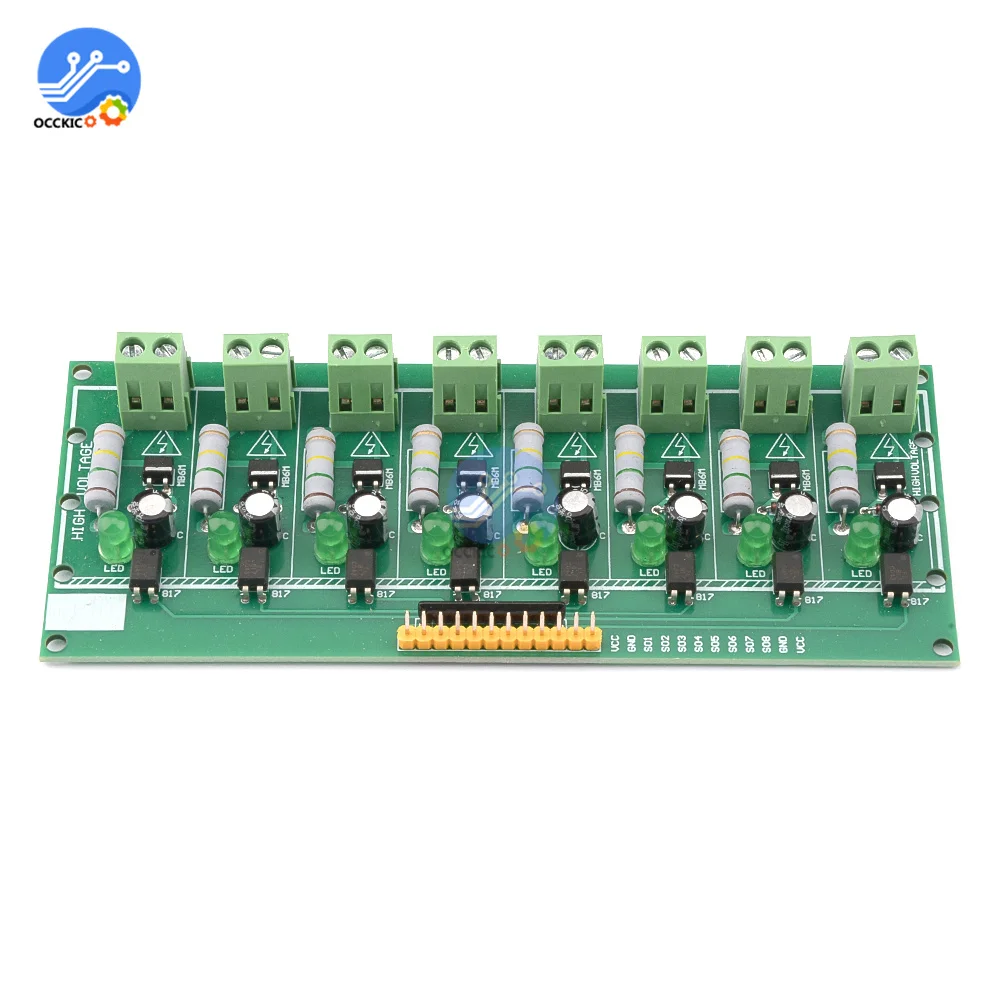 Ac 220v Mcu Ttl Level 8-channel Optocoupler Isolation Testing Board ...