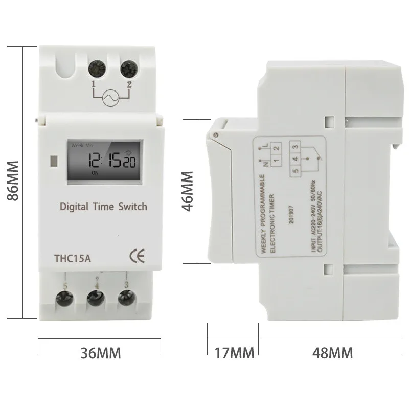 thc15a-7-Days-Programmable-Digital-Timer-Switch-Relay-Control-220V-230V ...