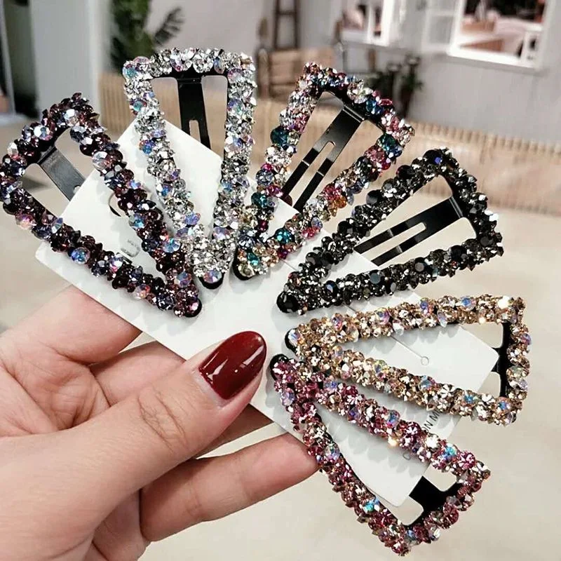 Fashion Girl Hair Claw Geometric Imitation Pearl Hairpin Crab Retro ...