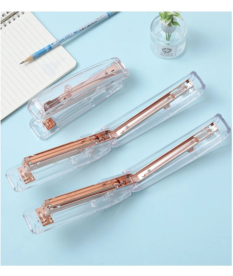 Agrafeuse,Stapler--Ensemble'agrafeuses de couleur or Rose, reliure ...