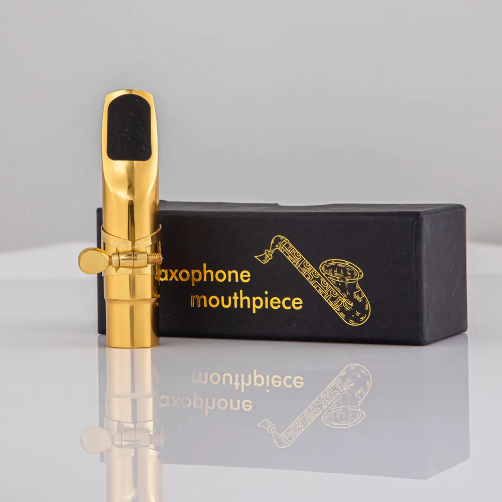 Profissional saxofone alto metal bocal laca de ouro bocal sax aisiweier ...