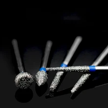 10pcs/box AZDENT Dental Diamond Burs 1.6mm for High Speed Handpiece Super Coarse Diamond Dentist ...