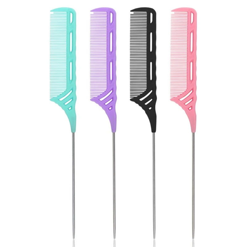 Rat Tail Combs Pintail Barber Styling Comb for Women Anti Static Heat ...