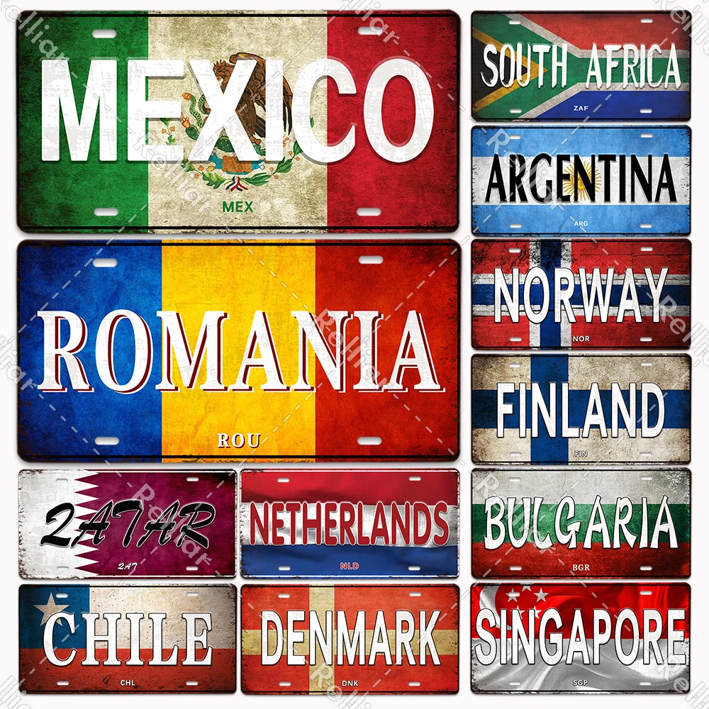 Customize-Country-License-Plate-Poster-Car-Garage-Home-Decor-Plaque ...