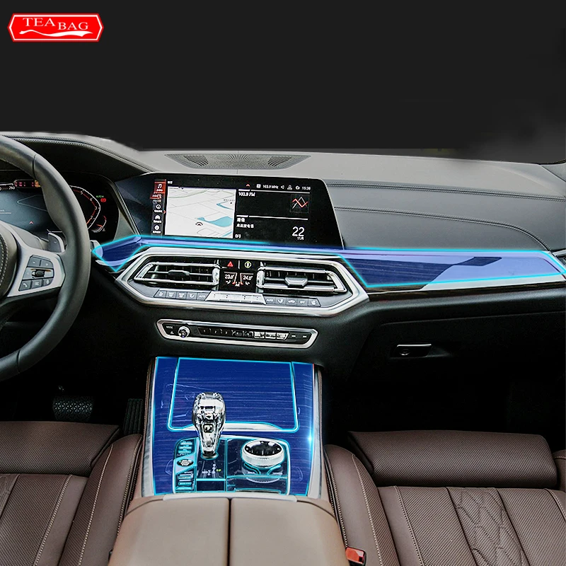 자동차 내부 센터 콘솔 투명 TPU 보호 필름, BMW G05 X5 2019 2021 액세서리, 스크래치 방지 수리|인테리어 모울딩| - AliExpress