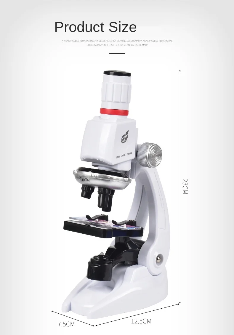 100X-400X-1200X Simulation Biological Microscope Kit Children’s Science ...