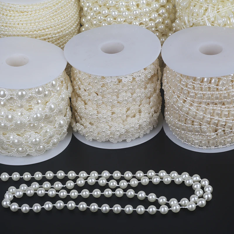 2-10meters Fishing Line Artificial Pearls Beads Chain Flower For ...