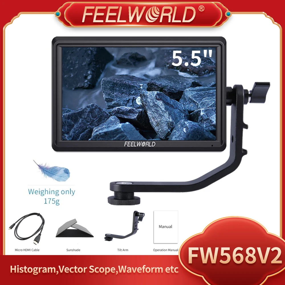 Feelworld Fw568 V2 5 5 Inch Portable Camera Dslr Field Waveform Monitor