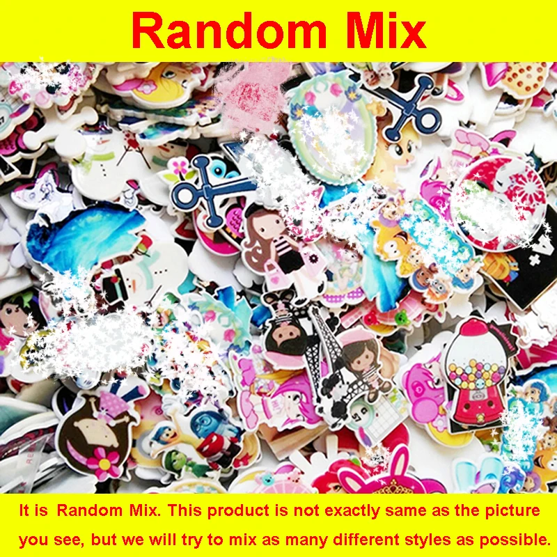 100 Pieces Mixed Assorted Cartoon Character Planar Resin Flatback Diy ...