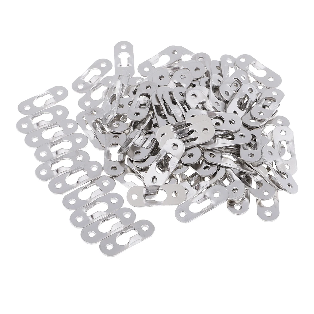 100-Pcs-Keyhole-Duty-Wall-Hanger-Fasteners-For-Picture-Photo-Frame ...