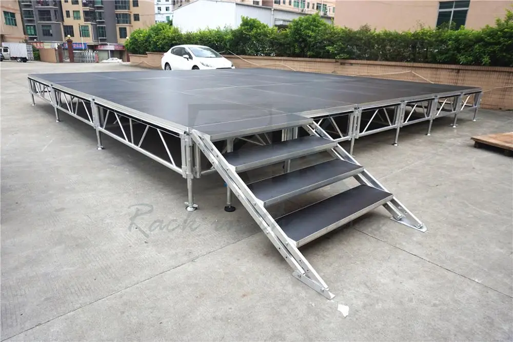 Escenario de aluminio de 6m x 6m de Altura ajustable de 1,0 m ~ 1,2 m ...