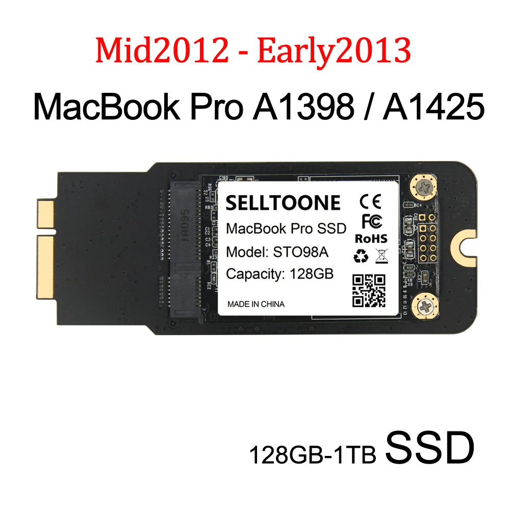 New 128gb 25gb 512gb 1tb Ssd For 2012 2013 Macbook Pro Retina 13" A1425 ...
