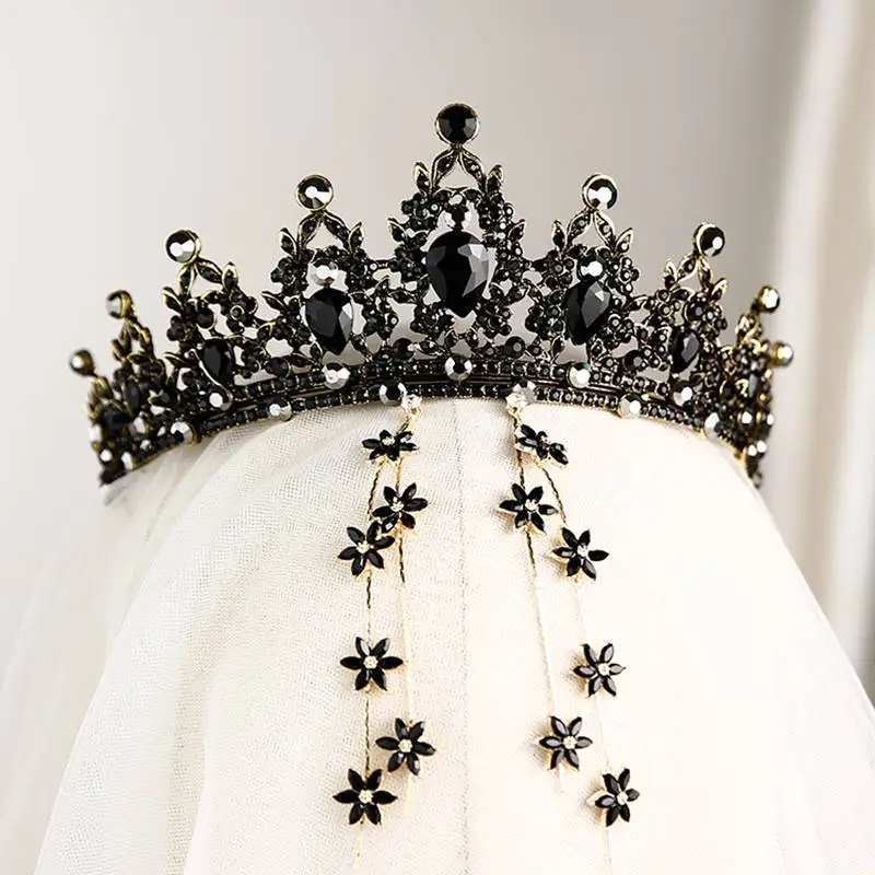 DIADEME,tiara black--Couronne de mariée à la mode, diadème de style ...