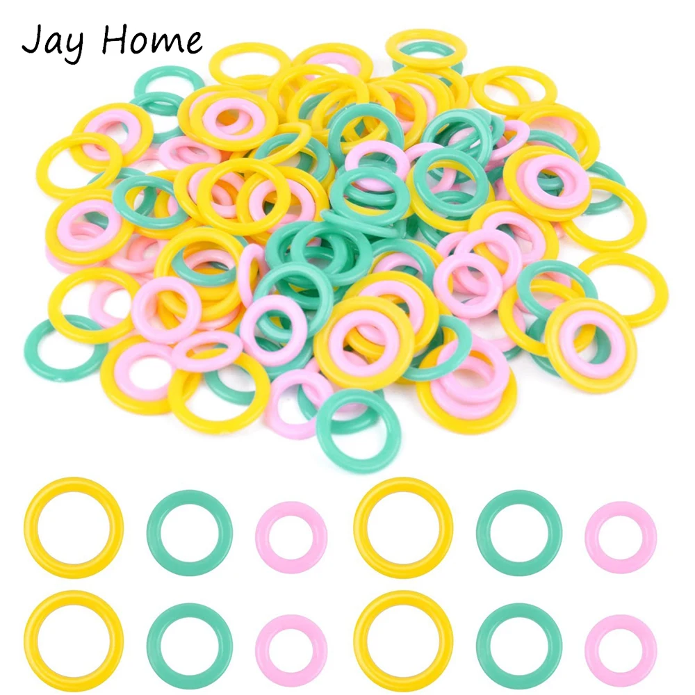20-100Pcs-Plastic-Stitch-Markers-Rings-Sewing-Crochet-Knitting-Marker ...