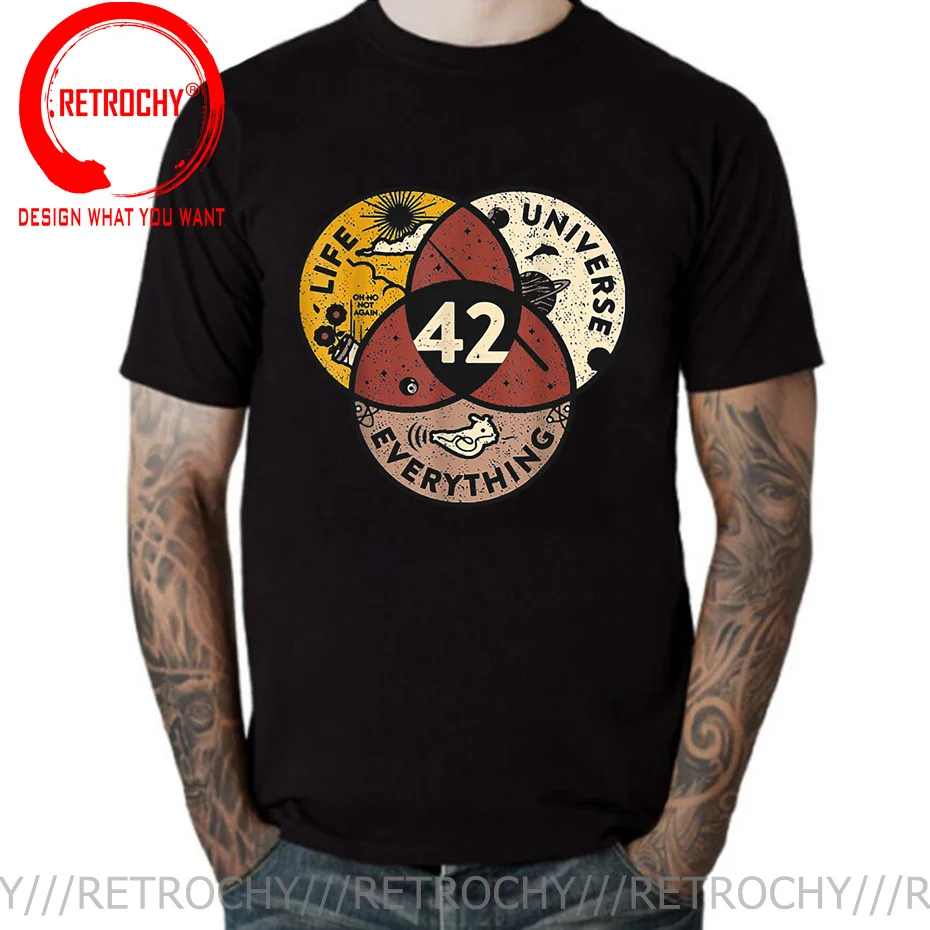 2022-Fashion-Custom-42-Hitchhiker-Guide-To-The-Galaxy-T-shirt-men-The ...