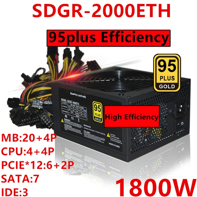 Original PSU For Thunderobot ATX Supports 6-Card Power Supply Rated ...