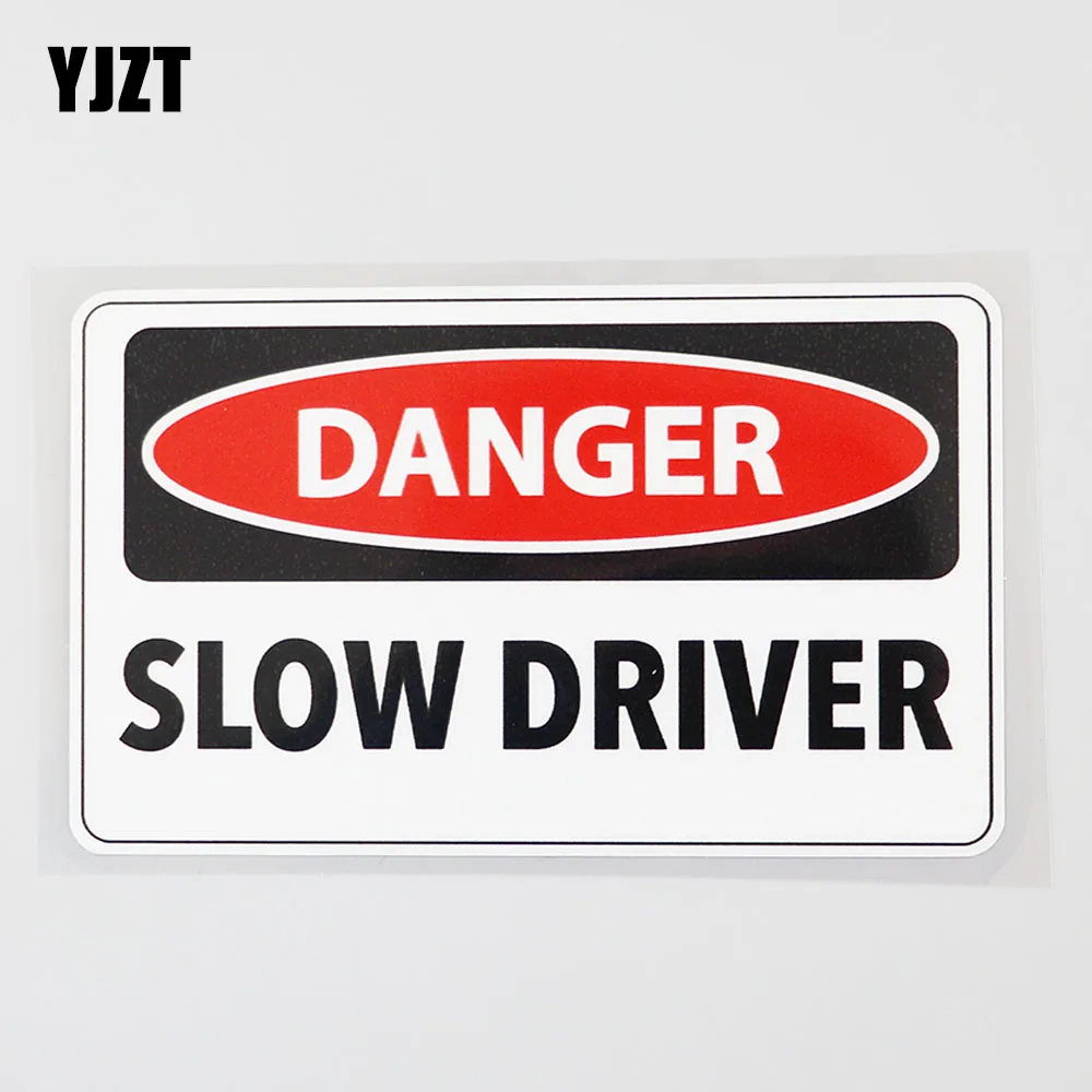 YJZT-13-8CM-8-2CM-Danger-Slow-Driver-Sign-Warning-Decal-PVC-Car-Sticker ...