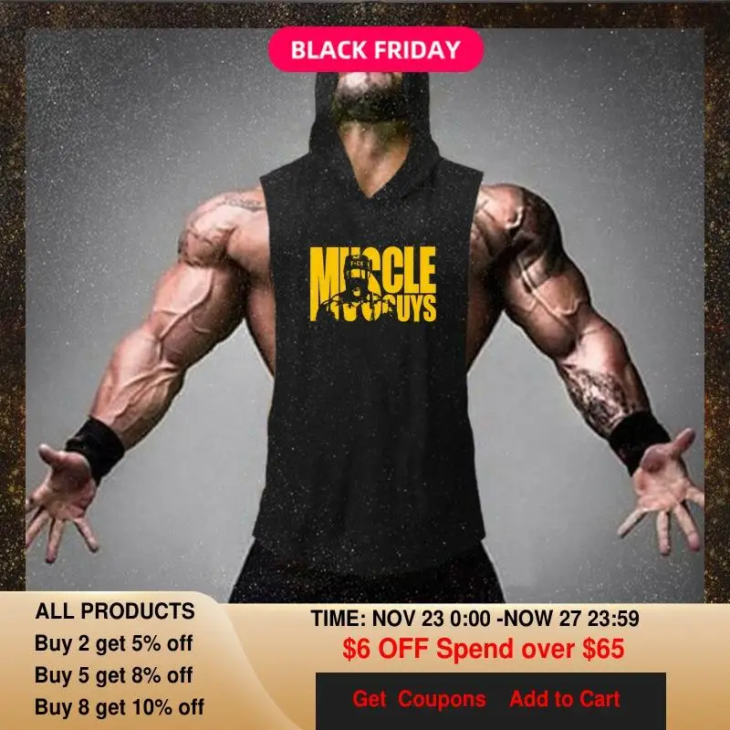 New Brand Summer Fitness Stringer Hoodies Muscle Shirt Bodybuilding ...