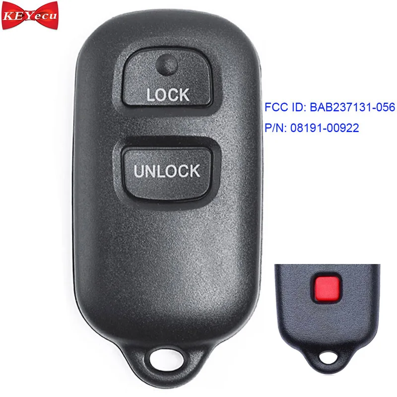 KEYECU 도요타 4 러너 Avalon Celica Camry Corolla 에코 하이랜더 원격 키 Fob RS3200 FCC ...