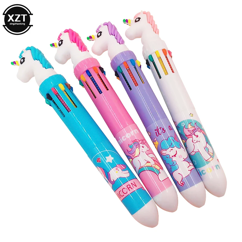 1pc Lovely Unicorn Power 10 Colors Chunky Ballpoint Pen For Child ...