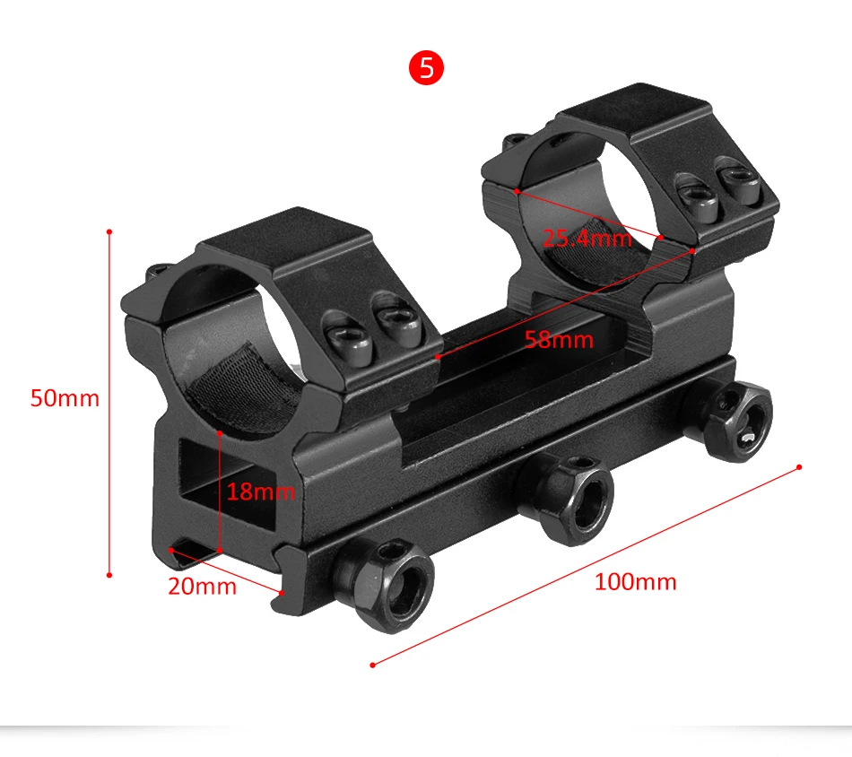 FIRE WOLF 30mm 1 Inch Ring 20mm Dovetail Rail RifleScope Mount For Rifle Scope Picatinny Rail ...