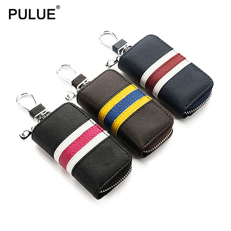 New High Quality Leather Key Wallets Fashion Men Car Key Case Small Key ...
