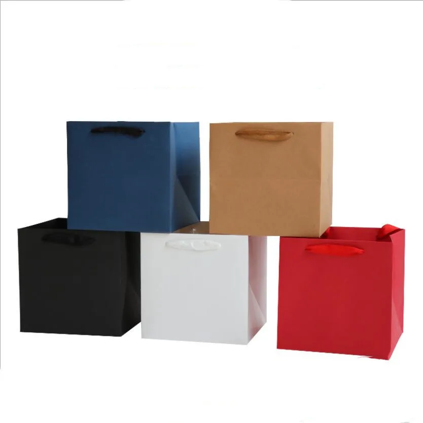 White Paper Box Bag Packaging | Flowers Pots Kraft Paper Bag - 20pcs ...