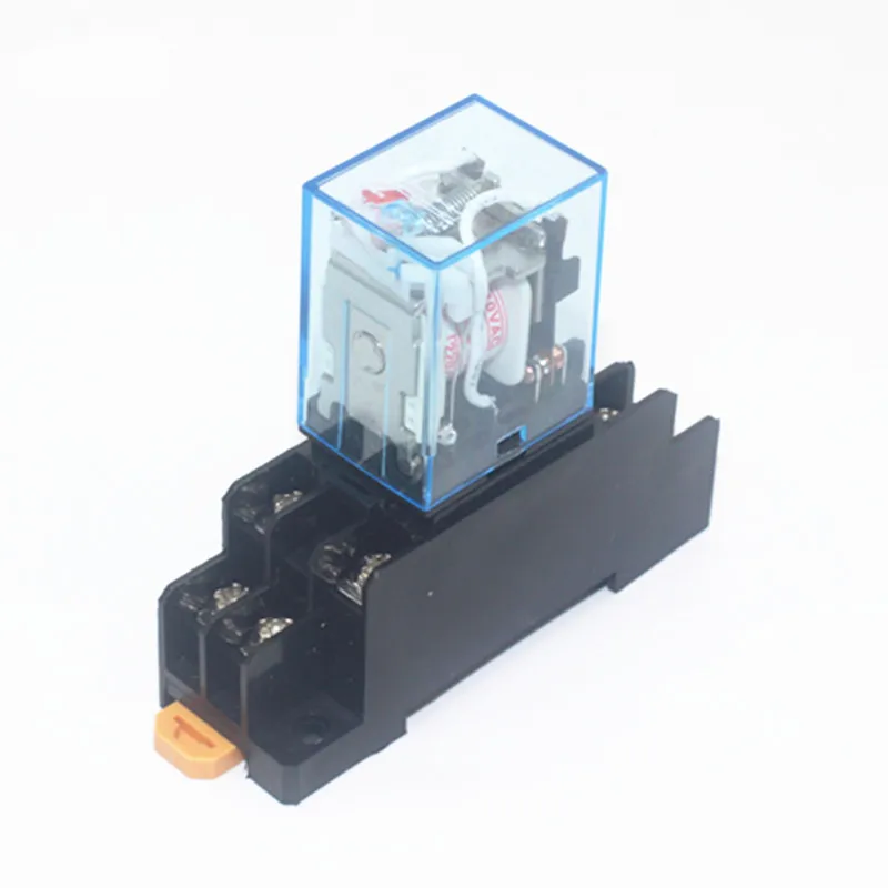 1set MY2P HH52P MY2NJ Relay Coil General DPDT Mini Electromagnetic Relay Switch with Socket Base ...