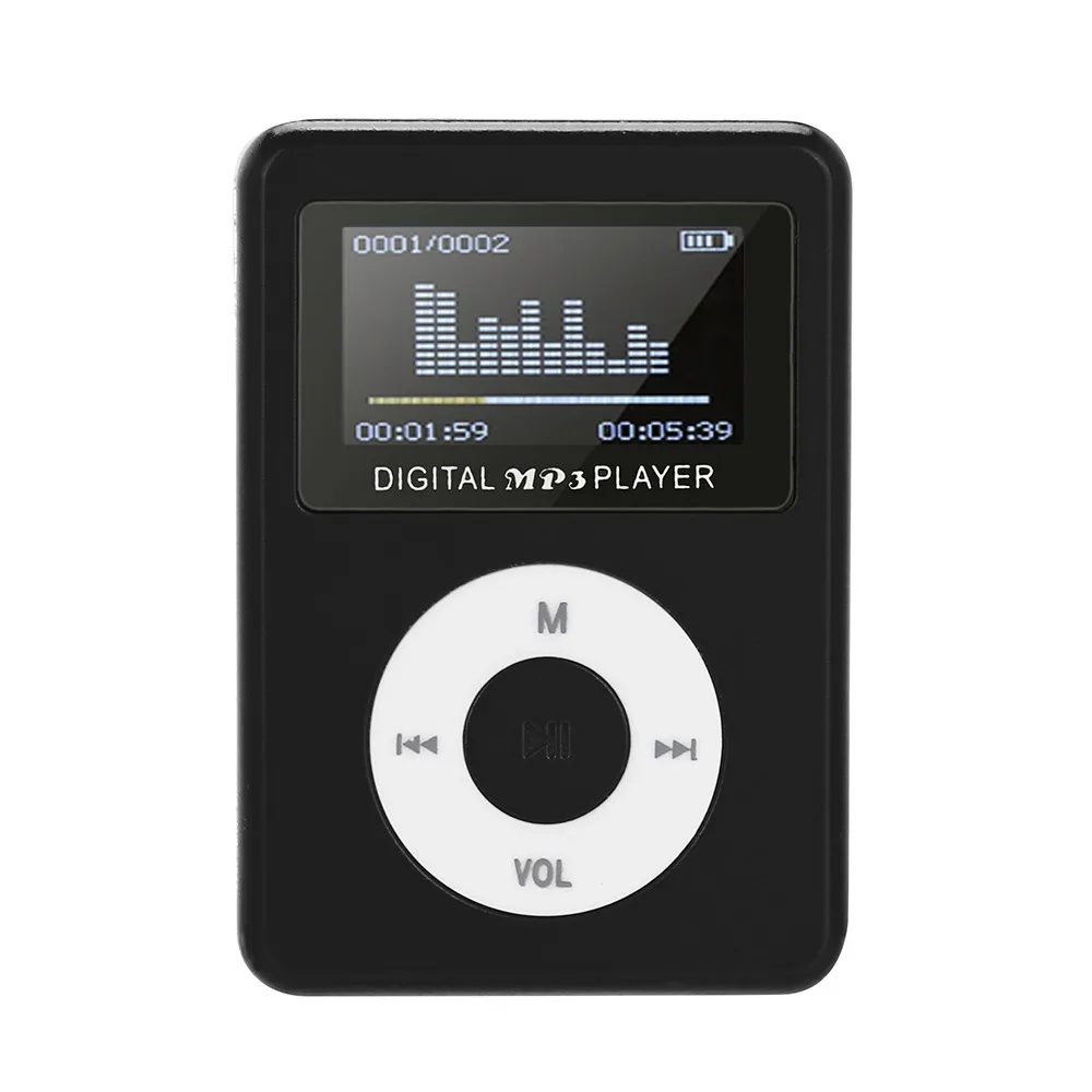Portable MP3 Player Metal Clip Mini USB Digital Mp3 Music Player LCD ...