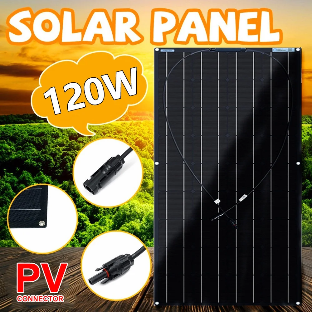 XINPUGUANG 18V Flexible Solar Panel kit 120W 1pc 2pcs Mono solar module ...
