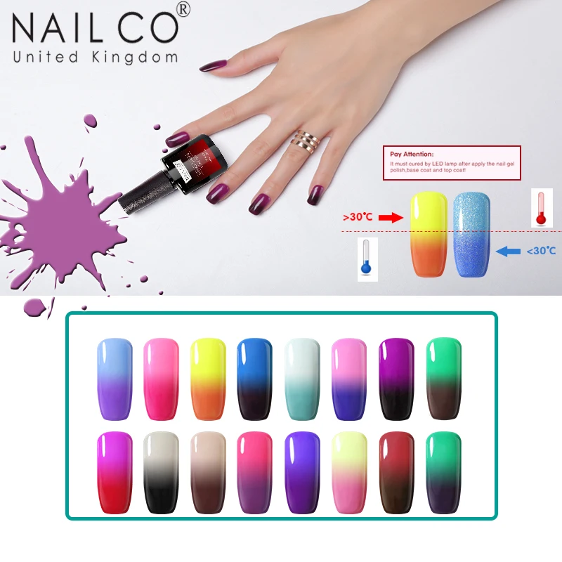 NAILCO 10ml Thermal Color Changing Nail Polish Polisher For Nail ...