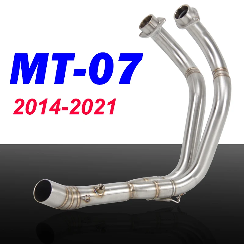 MT07 Motorcycle Exhaust Muffler Modified Front Pipe Slip-On Muffler ...
