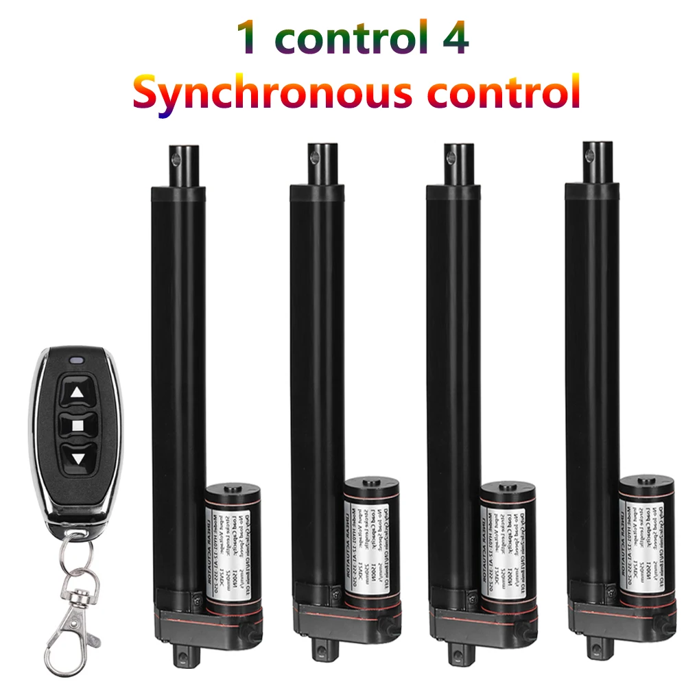 1-Control-4-Synchronous-Linear-Actuator-DC-12V-24V-50mm-100mm-150mm ...