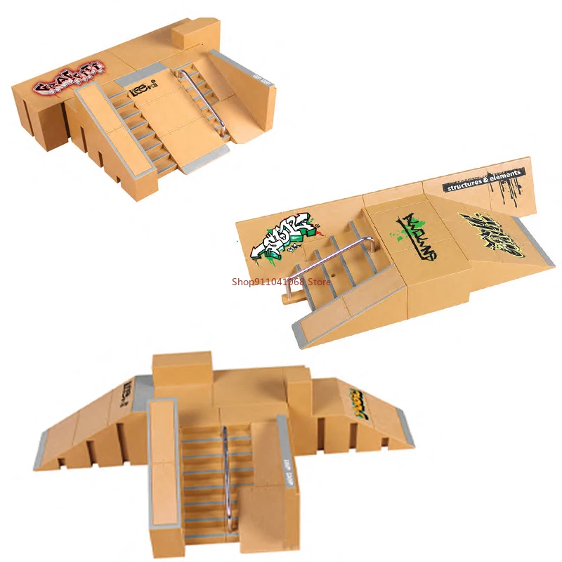 Mini-Finger-Skating-Board-Ramp-Track-Fingerboard-Park-Training-Sport ...