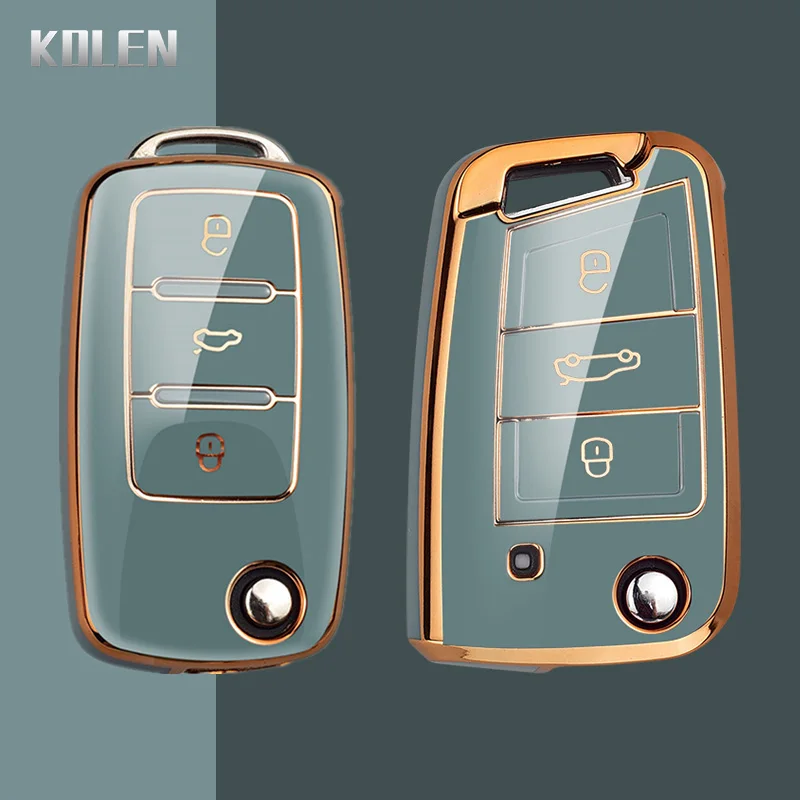 Car Key Case Cover Shell Fob For VW Volkswagen Golf Polo Tiguan Magotan ...