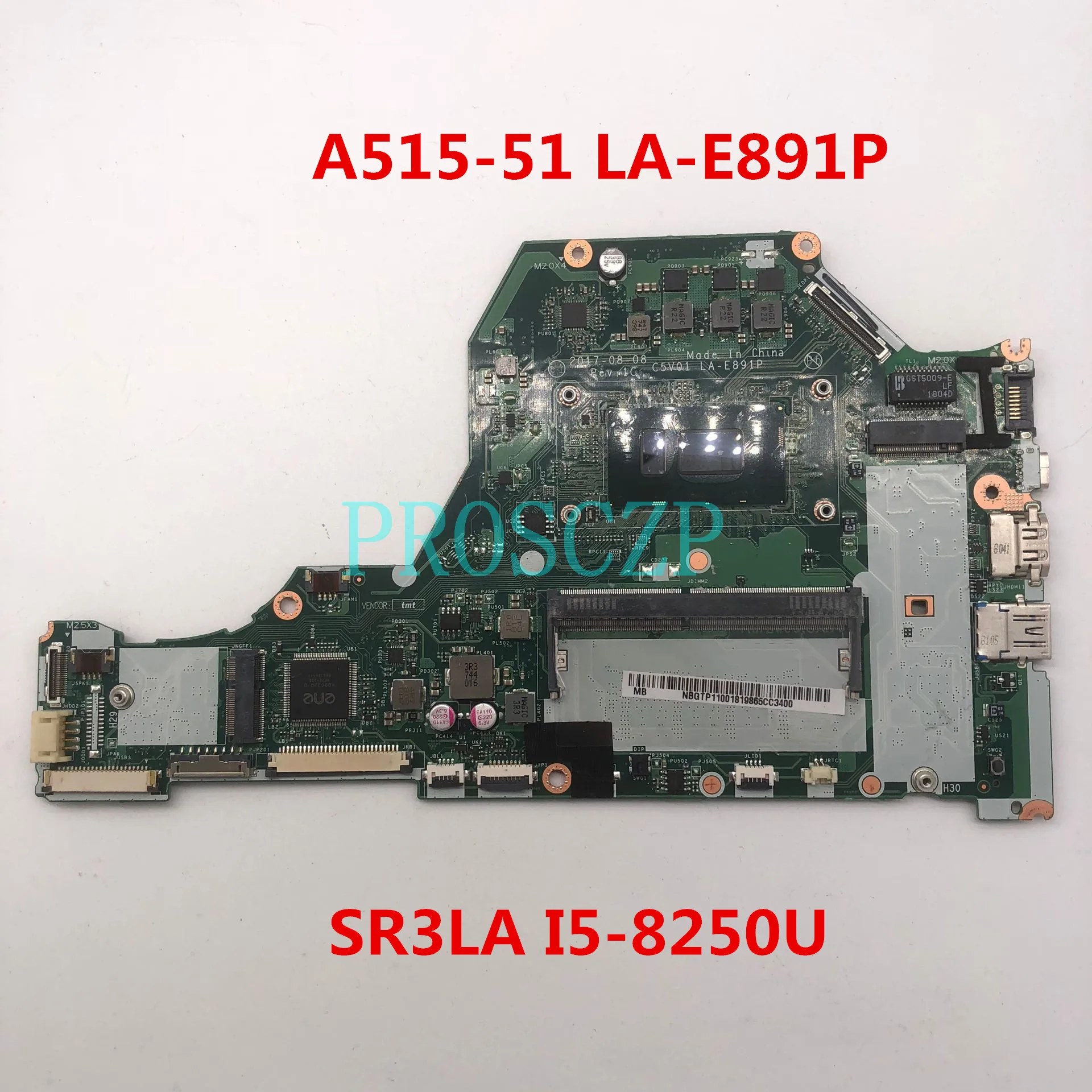 Placa base para portátil Acer aspire A515 A515 51 NBGSW11001 NB.GSW11.001 C5V01 LA E891P SR3LA ...