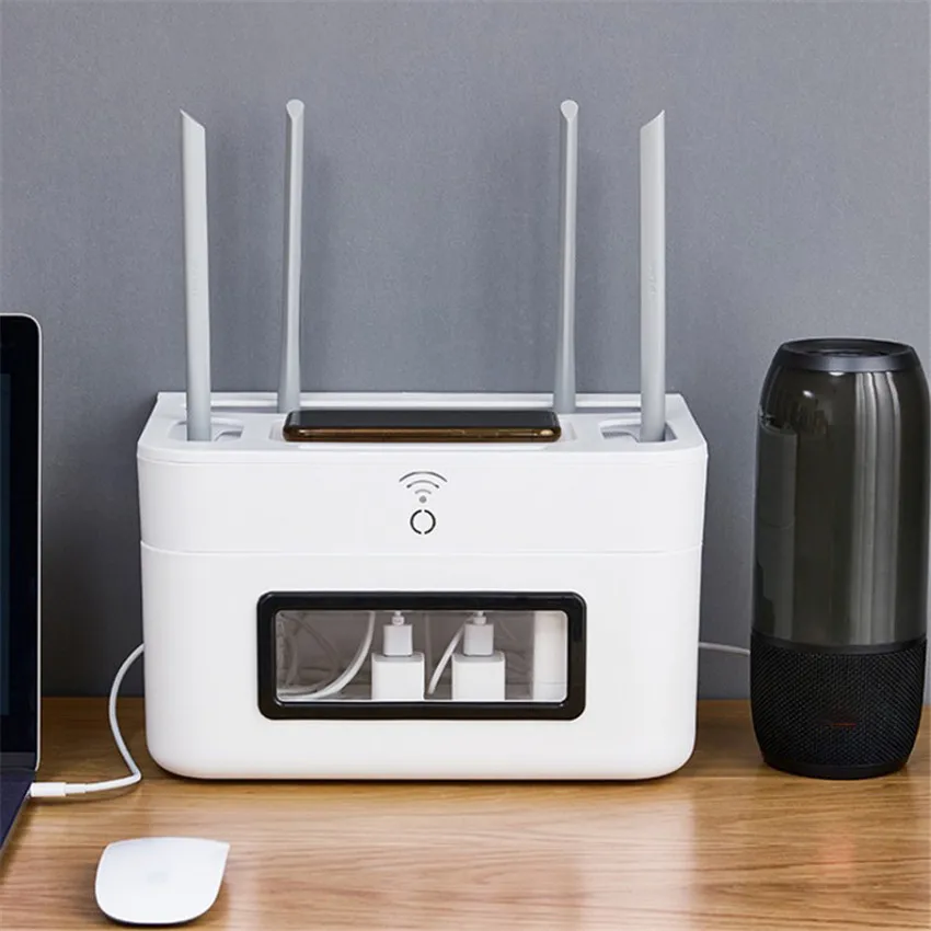 PP Router Storage Box Wall Mounted Wifi Storage Box, Household Power ...