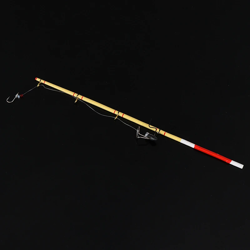 17.5 cm Fishing Rod Pole 1:12 Dollhouse Miniature Fishing Tool Model ...