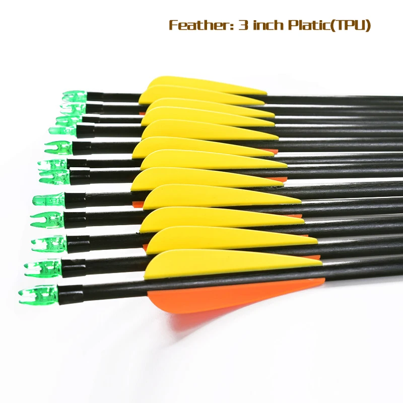 6/12PCS/LOT 30 Inches Fibreglass Arrows Spine500 Archery Bows and ...