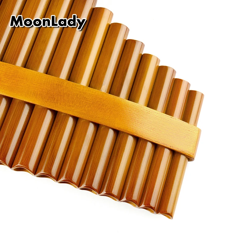 15 Pipes Brown Pan Flute G Key Pan Pipes Woodwind Instrument Chinese ...