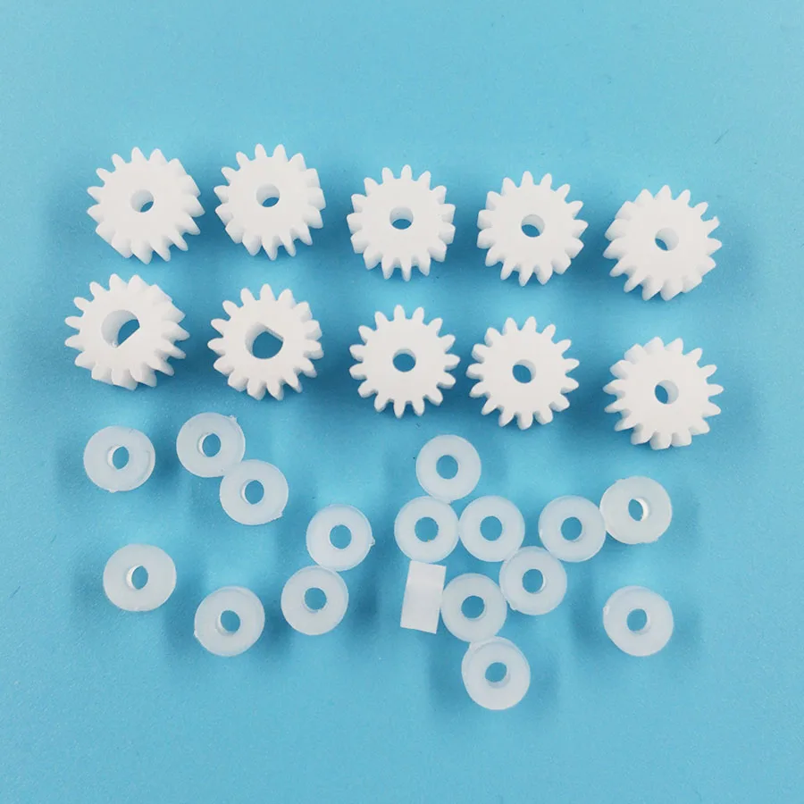 Mixed 15 Teeth Gears and 2mm Shaft Sleeves 26PCS 152A x8 + 153D x2 + 2A ...