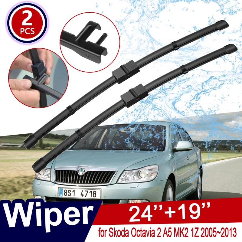 Car Wiper Blade for Skoda Octavia 2 A5 MK2 1Z 2005~2013 Windshield ...