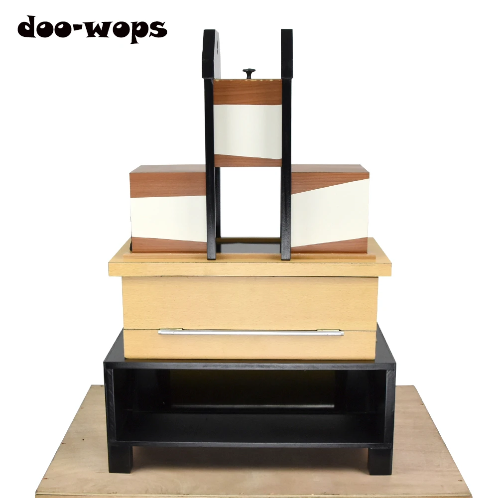 Tri-section Illusion Magic Tricks Professional Magician Magie Box Arm ...